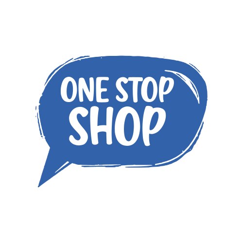 One stop shopping Royalty Free Vector Image - VectorStock