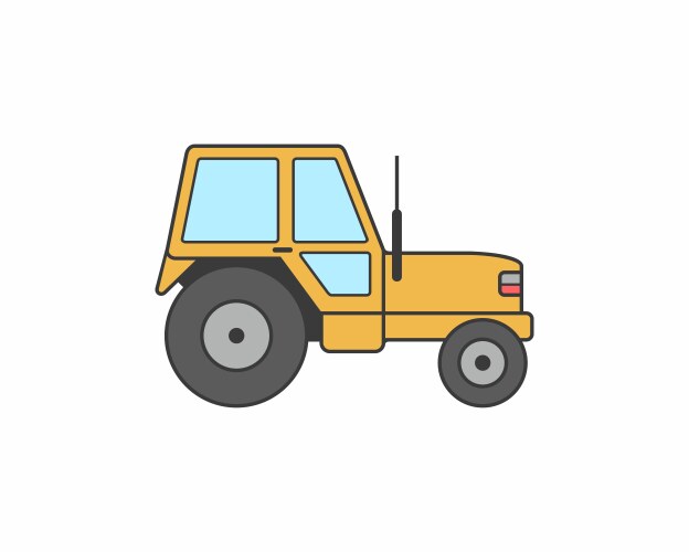 Cartoon tractor Royalty Free Vector Image - VectorStock