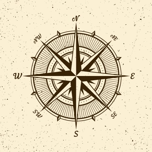 Wind rose - nautical compass Royalty Free Vector Image