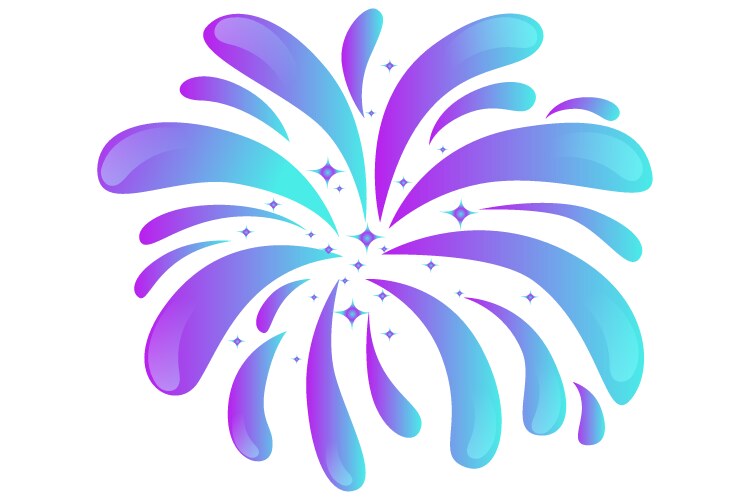 Fireworks sticker Royalty Free Vector Image - VectorStock