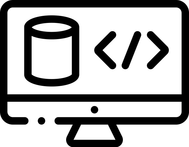 Code icon thin linear style design isolated Vector Image