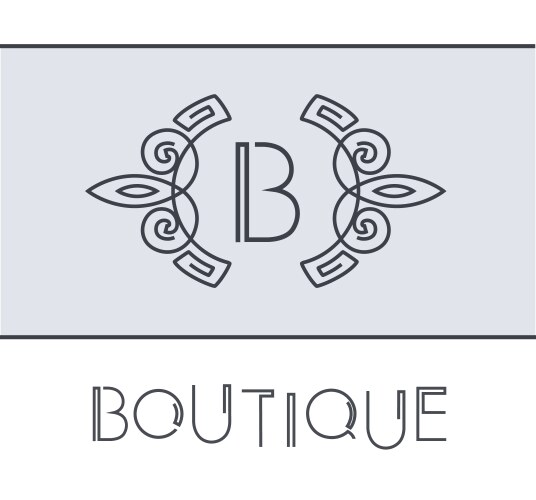 Set boutique lettering and typography hand Vector Image