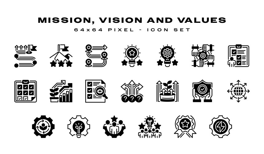 Vision mission values icon Vector Images & Graphics for Commercial Use ...