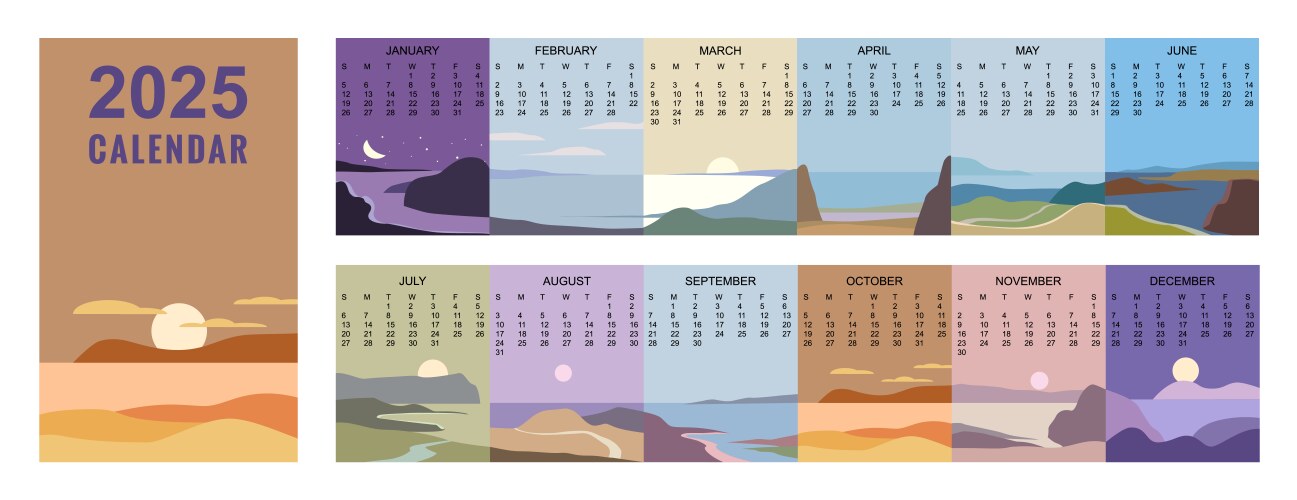 2025 Calendar Vector Images (over 18,000)