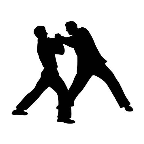 Two men fighting people conflict problem Vector Image