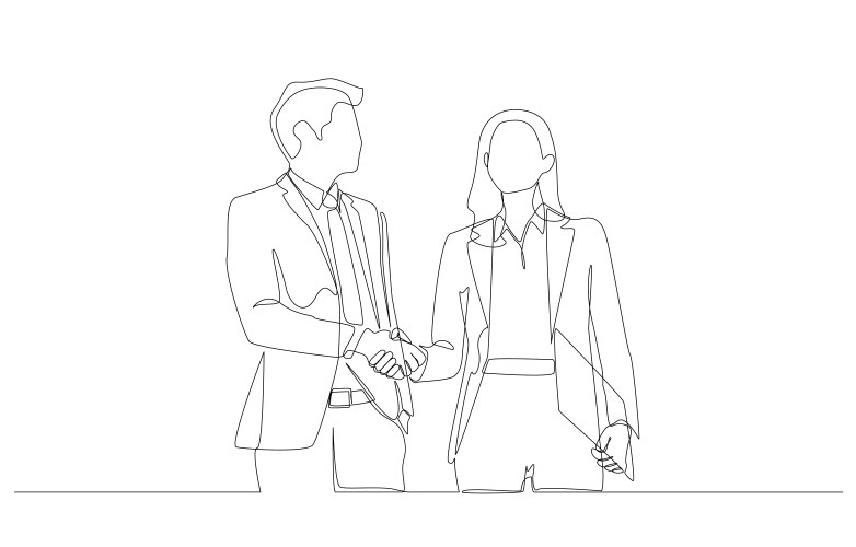 Two businessmen shaking hands on calendar Vector Image