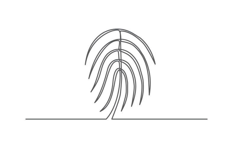 Set fingerprint key security system user Vector Image