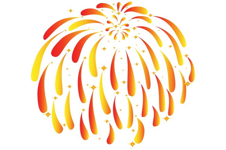 Fireworks sticker Royalty Free Vector Image - VectorStock