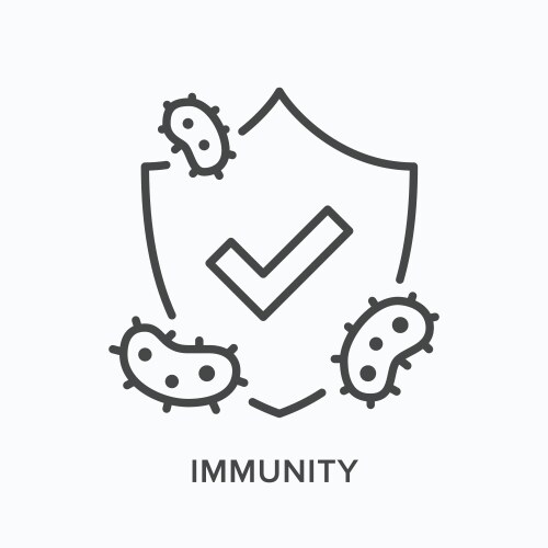 Immune system icon in cartoon style Royalty Free Vector