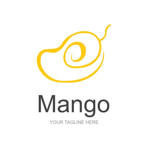 Mango logo fruit design simple minimalist style Vector Image