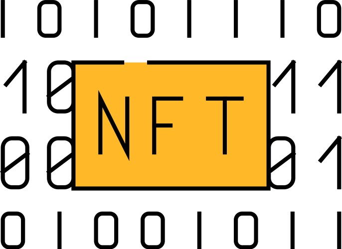 Nft unicorn icon color Royalty Free Vector Image