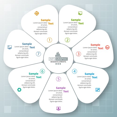 Abstract 3d paper infographics business template Vector Image
