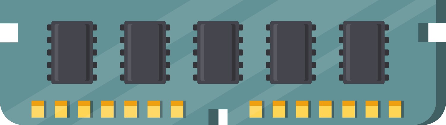 Random access memory detailed isometric icon Vector Image