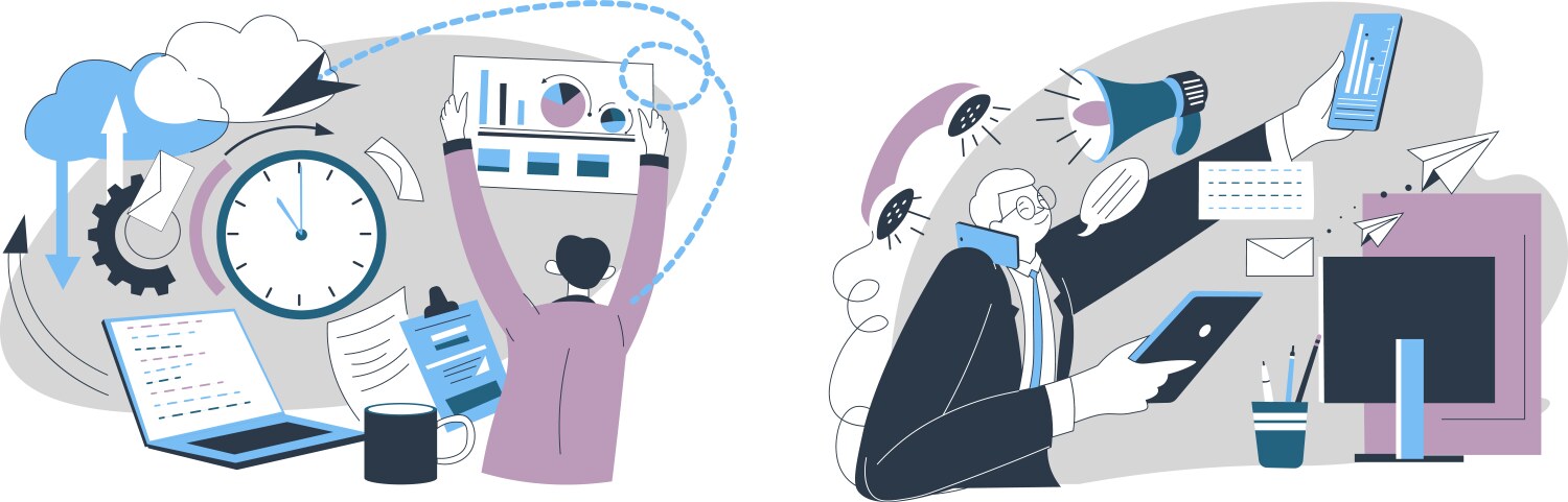 Project deadline job organization poster Vector Image