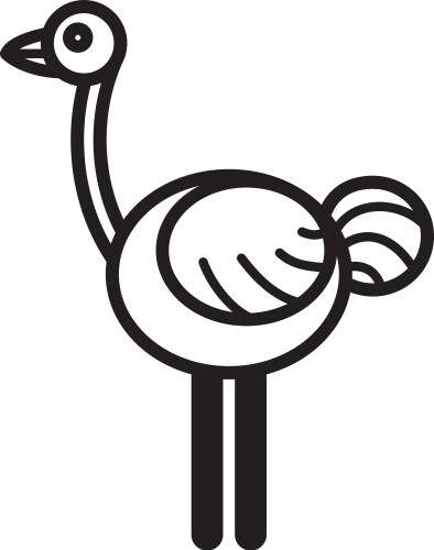 Image of an ostrich head Royalty Free Vector Image