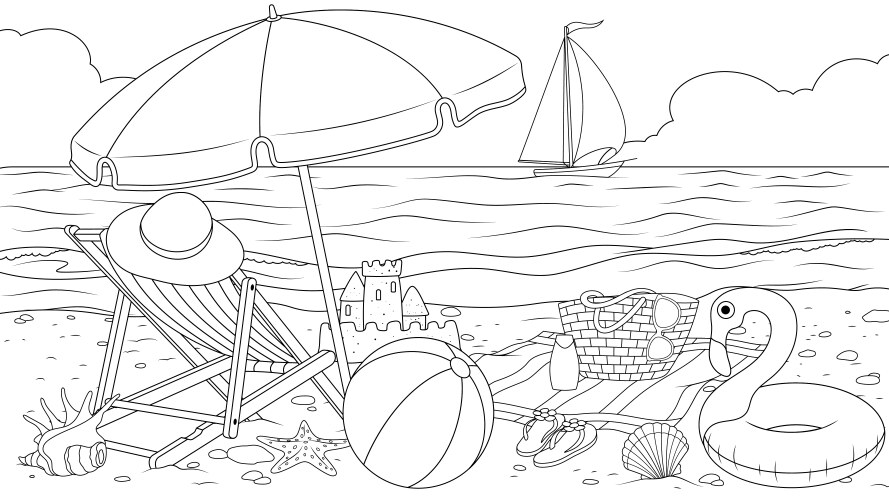 Beach Outline Vector Images (over 69,000)