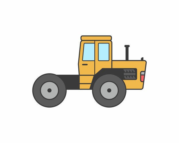Cartoon tractor Royalty Free Vector Image - VectorStock