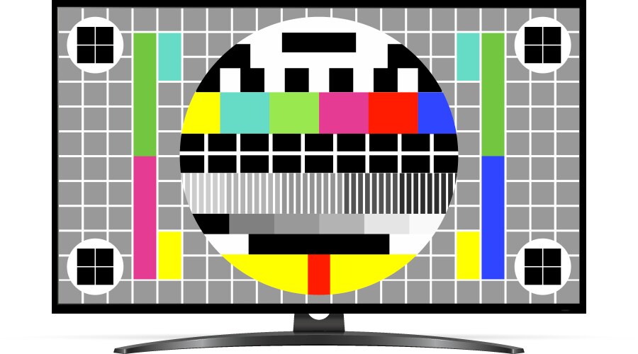 Tv test pattern screen Royalty Free Vector Image