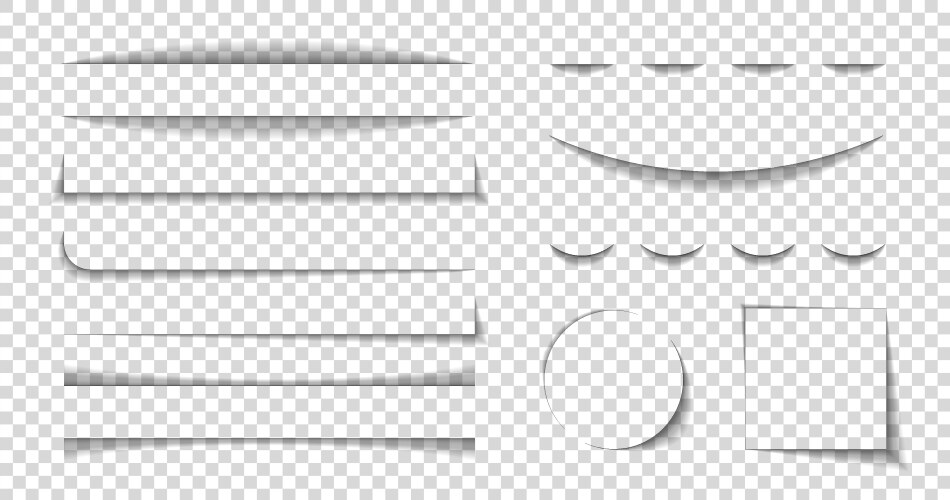 Shadow dividers line paper design panel Royalty Free Vector