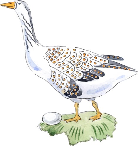 Goose retro style Royalty Free Vector Image - VectorStock