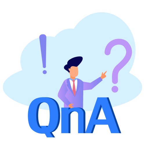 Graphic cartoon character qna Royalty Free Vector Image