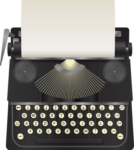Typewriter Royalty Free Vector Image - VectorStock