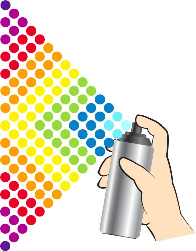 Spray paint in hand Royalty Free Vector Image - VectorStock