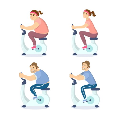 Cartoon Man Before and After Diet Vector Images (over 100)