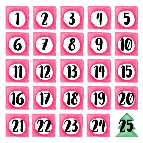 Colorful calendar circle labels month numbers Vector Image