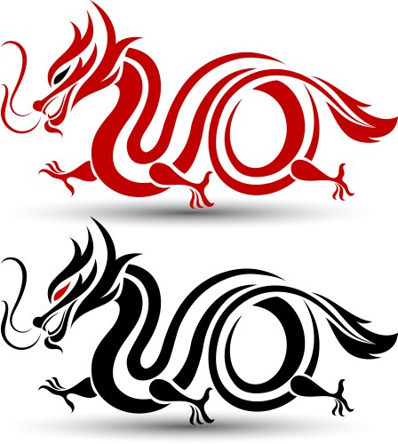 Chinese dragon 2 Royalty Free Vector Image - VectorStock