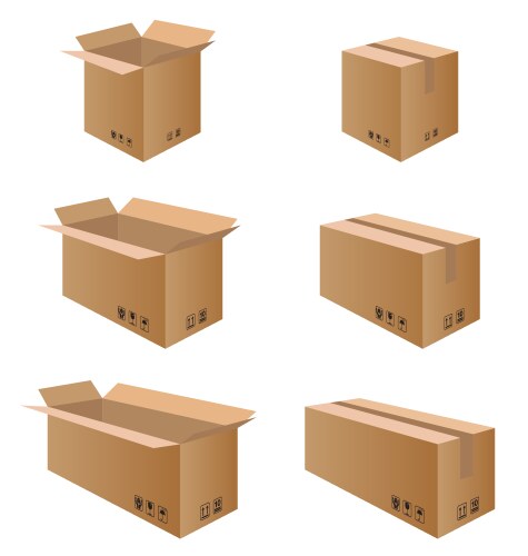 Collection box packaging design Royalty Free Vector Image