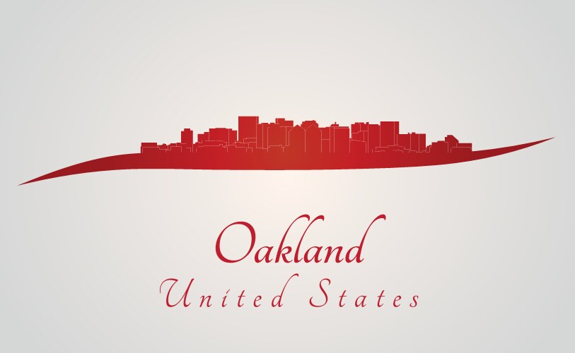 Oakland california building and landmarks Vector Image