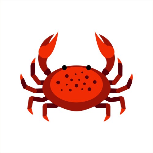 Red crab icon Royalty Free Vector Image - VectorStock