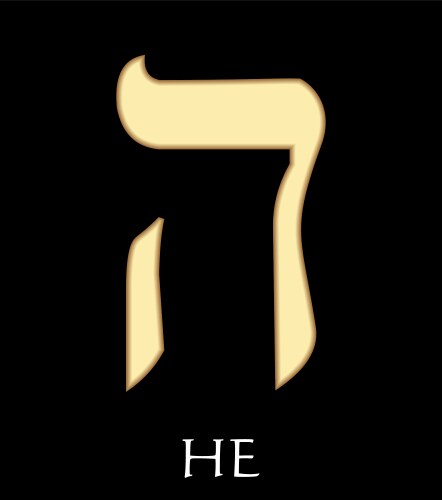 Hebrew letter tsade eighteenth Royalty Free Vector Image