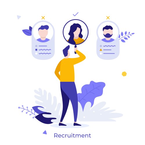Chosen candidate winning applicant to get new job Vector Image