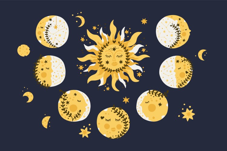 Moon Phases Cartoon Vector Images (over 740)