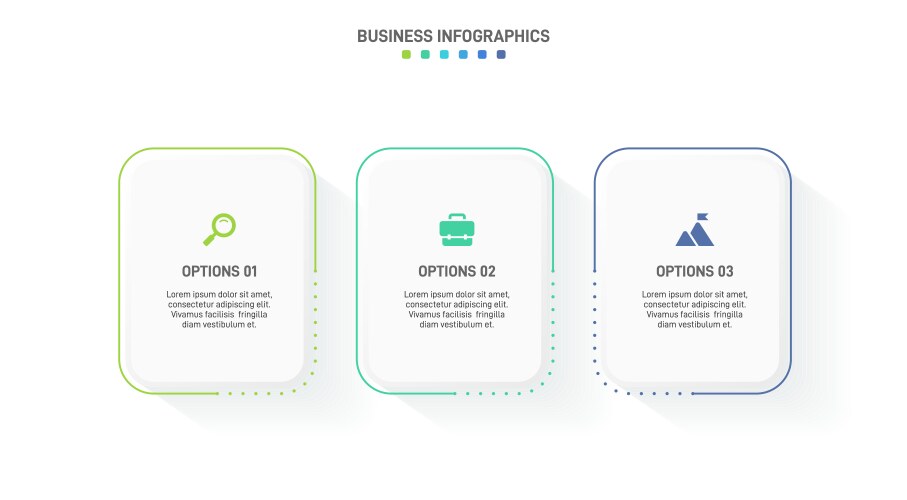 Horizontal progress bar featuring 3 arrow-shaped Vector Image