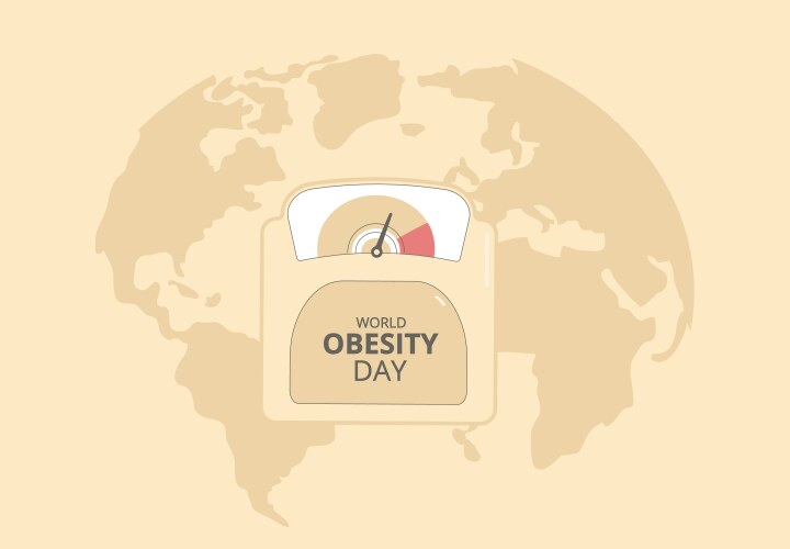 World obesity day banner template symbol Vector Image
