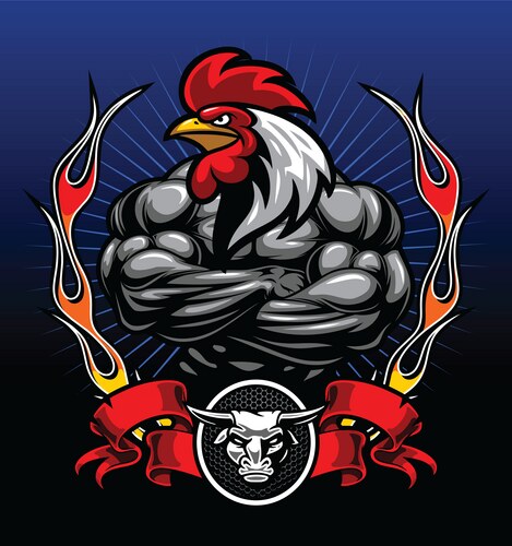Muscle Rooster Vector Images (over 130)