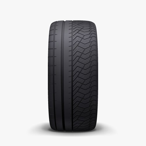Realistic tire Royalty Free Vector Image - VectorStock