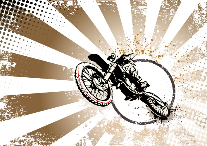 Motocross poster background Royalty Free Vector Image