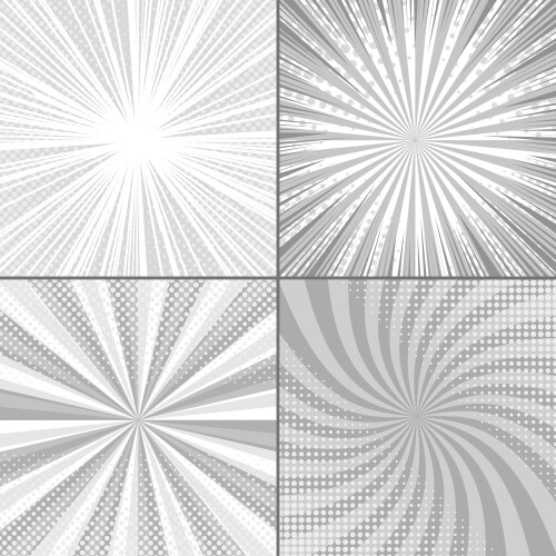 Comic book motion effect black and white Vector Image
