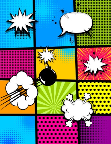 People pop art comic Royalty Free Vector Image