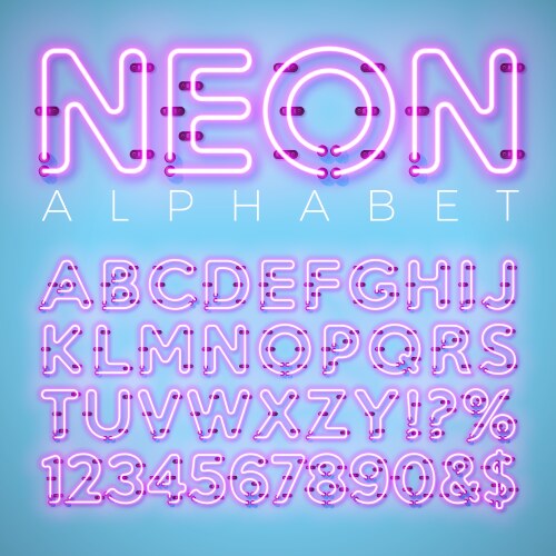 Neon Alphabet Vector Images (over 48,000)