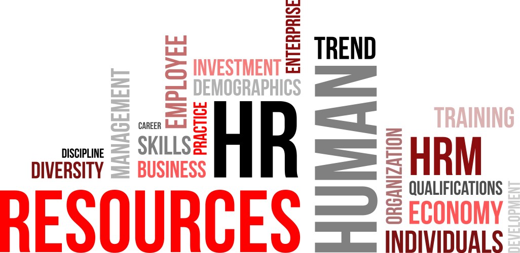 Word cloud human resources Royalty Free Vector Image