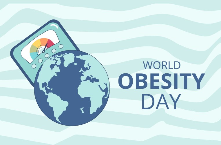 World obesity day banner template bmi sign Vector Image