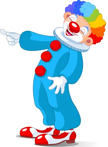 Cute clown cartoon Royalty Free Vector Image - VectorStock