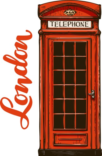 Poster phone booth Royalty Free Vector Image - VectorStock