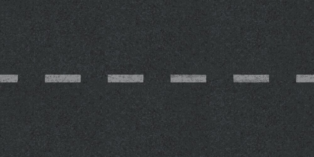 White dotted and solid highway traffic marks lines