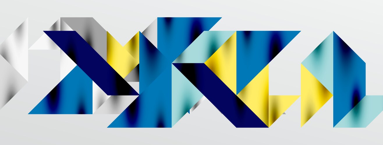 Tech minimal overlapping triangle shapes elements Vector Image